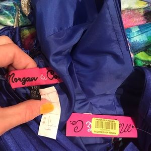 Morgan & Co. | Dresses | Formal Dress Blue Multicolor Floor Length ...